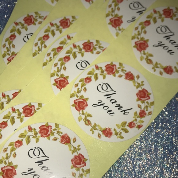 Office | 110 15pc Thank You Floral Sticker Labels | Poshmark